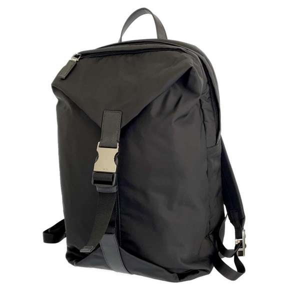 Prada | Bags | Prada Rucksack Saffiano Leather Nylon Backpack Black ...